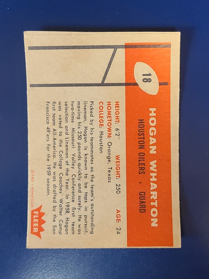 1960 Fleer Football Cards Complete Your Set You Pick Choose Each #1 ...