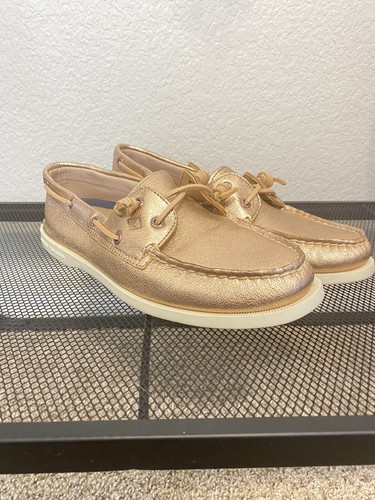 Sperry Vida Brushed Metallics Rose Gold Boat Shoe Women’s Size 9.5M ...