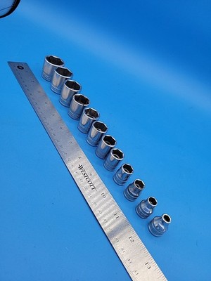 Snap-On Tools Socket Set 3/8" Drive 1/4" to 13/16" 6 Point 12 Pieces ...