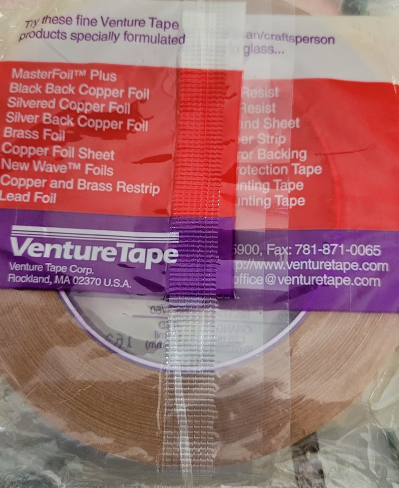 VentureTape MasterFoil Plus Copper Foil 5/16"x36 Yds Stained Glass ...