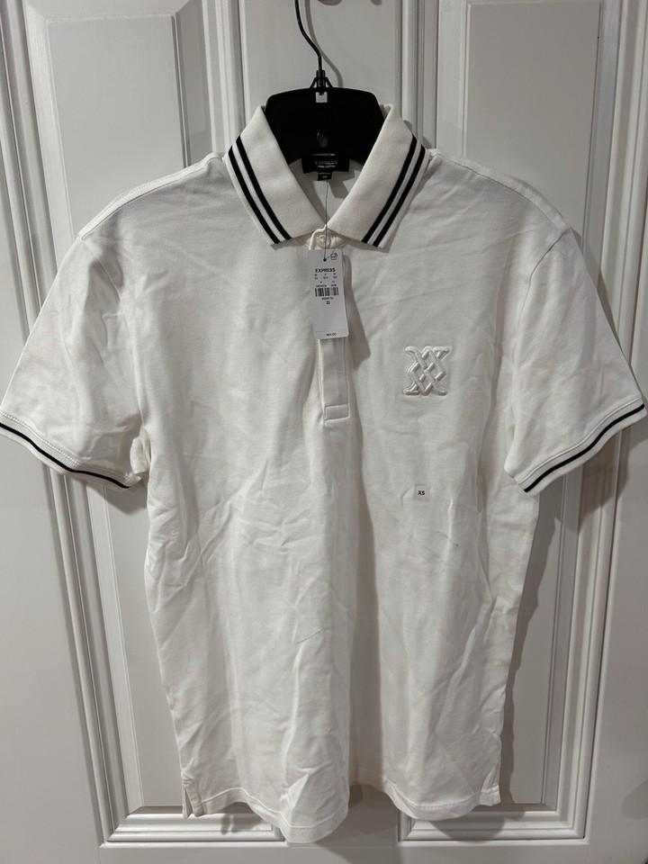 Express Polo Shirt Men’s Extra Small White New With Tag | eBay