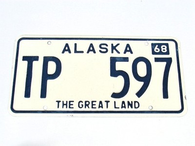1968 Alaska License Plate #TP 597 | eBay