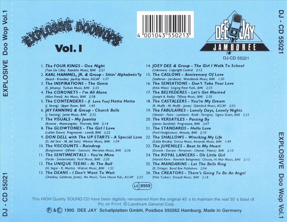 VARIOUS ARTISTS - EXPLOSIVE DOO WOPS, VOL. 1 [BUFFALO BOP] NEW CD ...