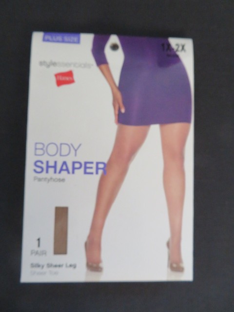 Hanes Pantyhose Plus Sz Stylessentials Body Shaper Silky Sheer Leg Nude ...