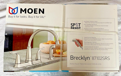 MOEN Brecklyn 2-Handle Kitchen Faucet with Side Sprayer in Spot Resist ...