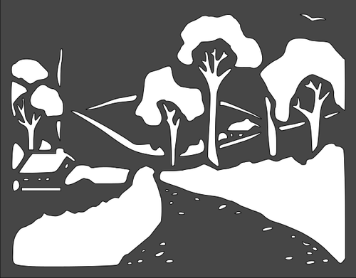 8"x10" Clear Plastic Stencil - Countryside (SA109) | eBay