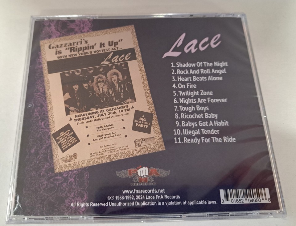Lace S/T CD Hard Rock Hair Metal self titled same 2024 Hair Glam Metal ...