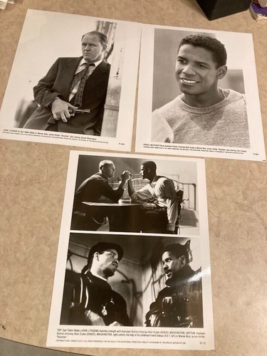 Ricochet 1991 B/w 3 press photos 8x10 Ice-T Denzel Washington John ...