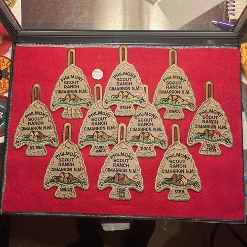 BSA PHILMONT 2014 COMPLETE SET OF 10 ARROWHEAD PATCHES ALL MINT ...