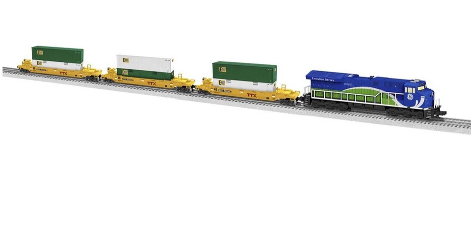 LIONEL LIONCHIEF GE TIER 4 REMOTE CONTROL O GAUGE DOUBLE STACK TRAIN ...