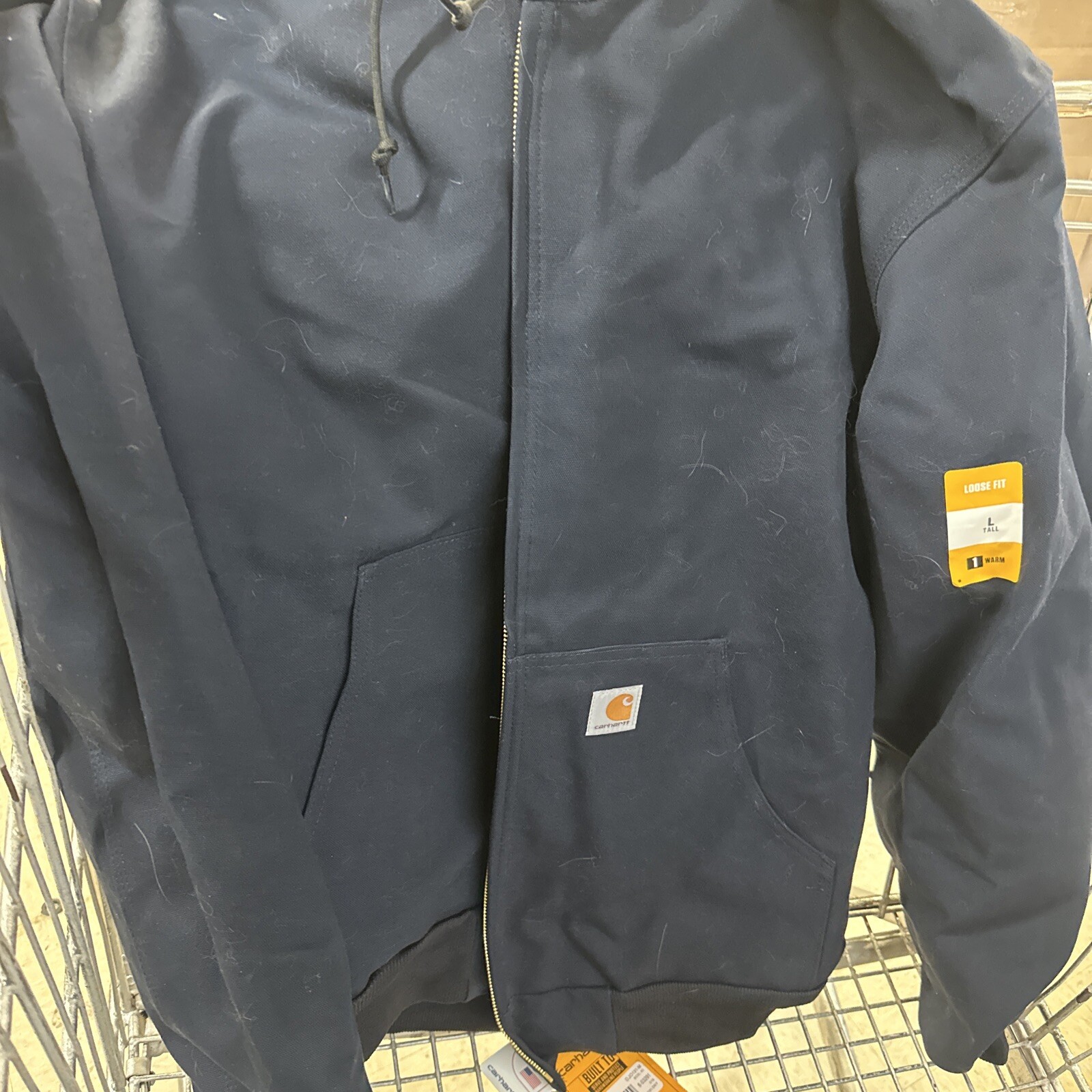 Carhartt J131 Men's Hoodie Jacket, Size L dark blue 35481190391| eBay