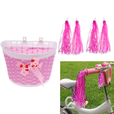 Girls Bicycle Basket With Bow Kids Bike Basket & 2 Pair Scooter ...