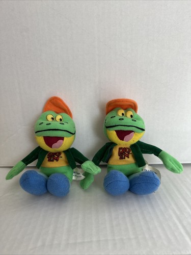 2-Honey Smacks Kellogg Cereal Frog Beanbag Toy Promo Plush 6" Dig Em ...