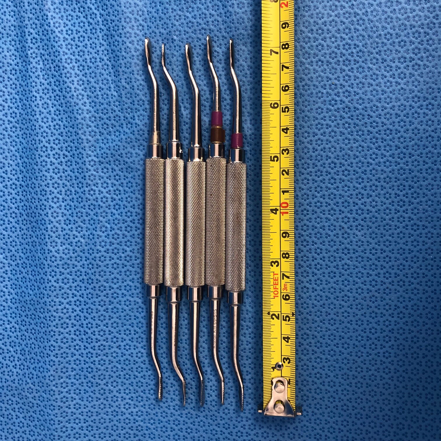 Set of 5 K-Medic 69-545 Cross Serrations Double Sided Bone Files ...