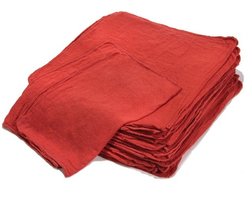 1000 Red Shop Rags Towels – 12×14 – Industrial B-Grade Cleaning Bulk ...