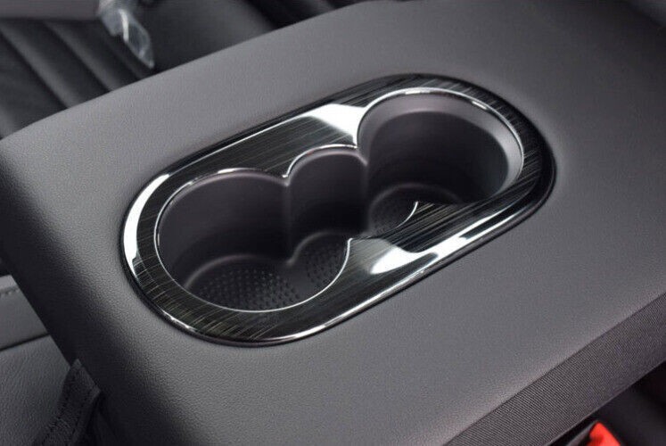 For Volkswagen Tiguan 17-2021 Black Titanium Rear Armrest Cup Holder ...