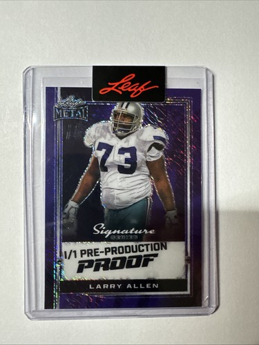 Larry Allen 2024 Leaf Metal Signature Series 1/1 Pre-Production Proof ...