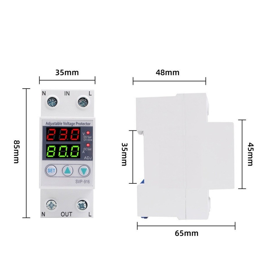 Adjustable Voltage Surge Protection Device SVP916 for Electrical Safety ...