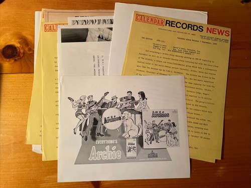 Everything’s Archie - The Archies - S/T 1968 Calendar KES-101 Press Kit ...