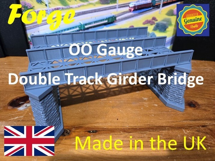 OO Gauge Double Track Iron Girder Bridge Model Railway Train Layout 1: ...