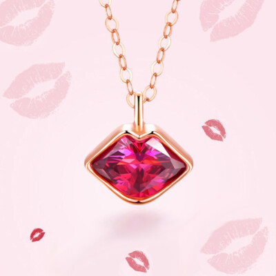 Beautiful Red Lips Pendant Charm Necklace w/ 18" Chain | eBay