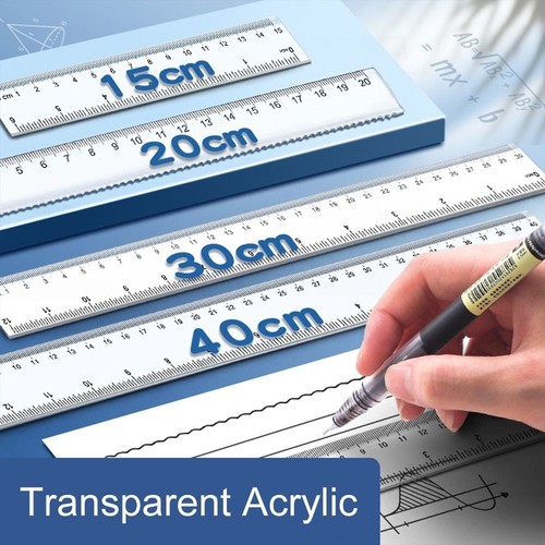 Multifunction Measuring Ruler 15cm 20cm 30cm 40cm Drawing Ruler Exam ...