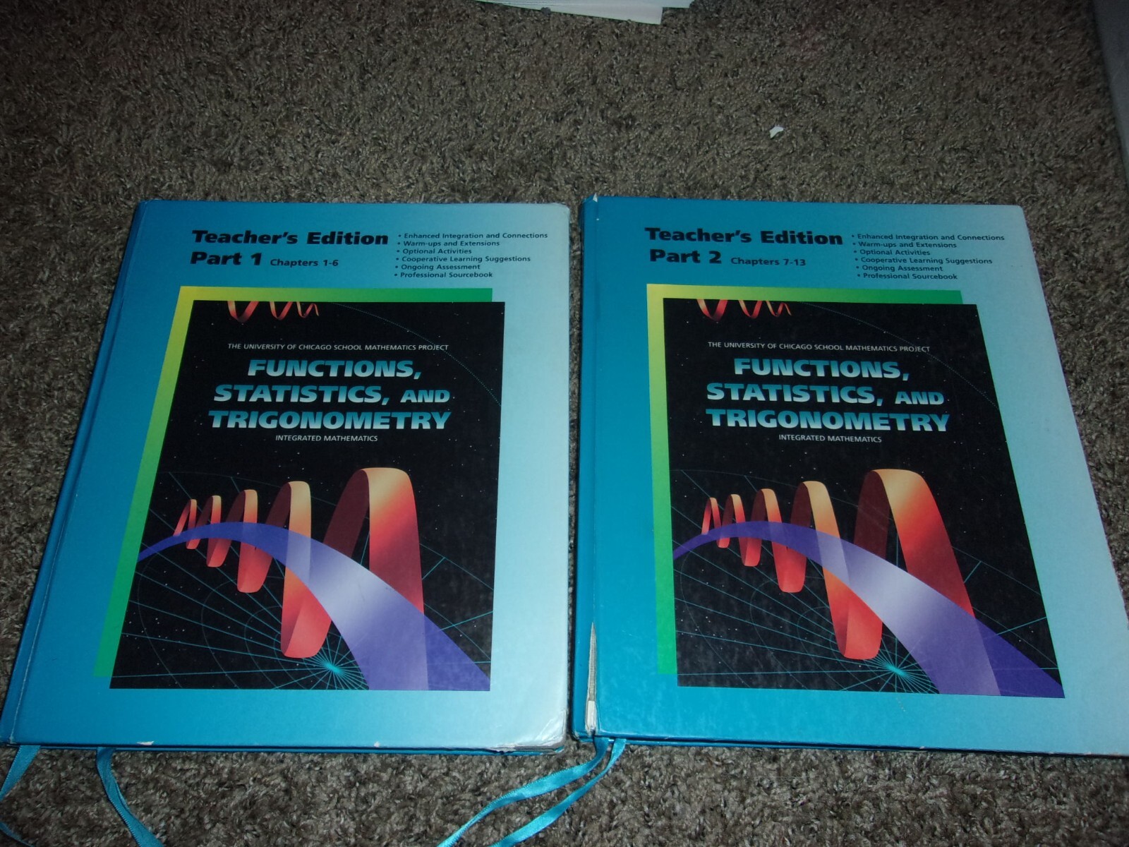 FUNCTIONS STATISTICS TRIGONOMETRY Math Teacher's Edition Part 1 & 2 SET ...