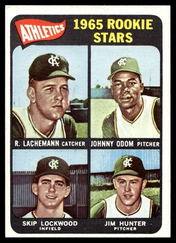1965 Topps #526 Athletics Rookie Stars Jim Hunter RC HOF etc. EX ...