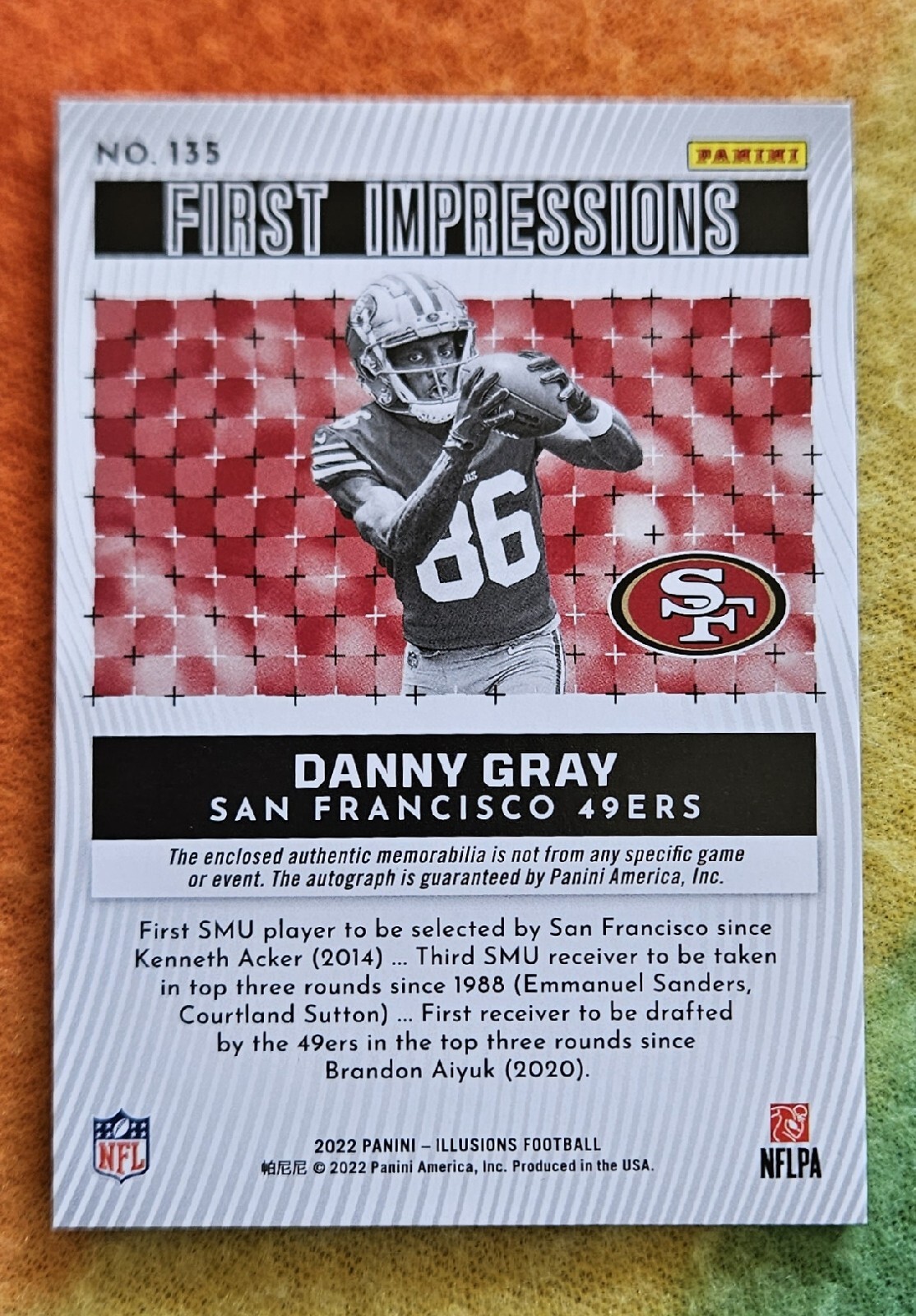 2022 Illusions DANNY GRAY First Impressions Autographed RPA #d 15/99 ...