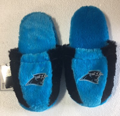 Carolina Panthers Fuzzy SLIDE SLIPPERS New - FREE U.S.A. SHIPPING | eBay