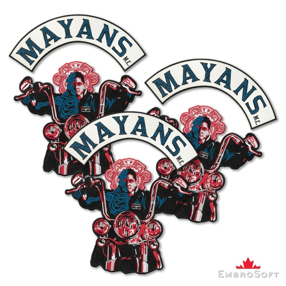 Mayans M.C. Colors Biker Gang Motorcycle Club Emblem Embroidered Back ...