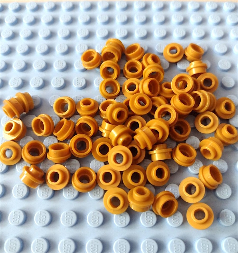 Lego 1x1 Plate Round Dots Center Hole Open Top Stud For Accessories NEW ...