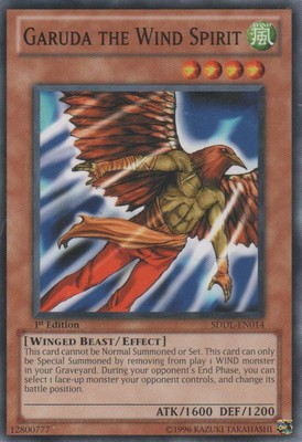 Garuda the Wind Spirit - SDDL-EN014 - Common - 1st Edition LP YuGiOh ...