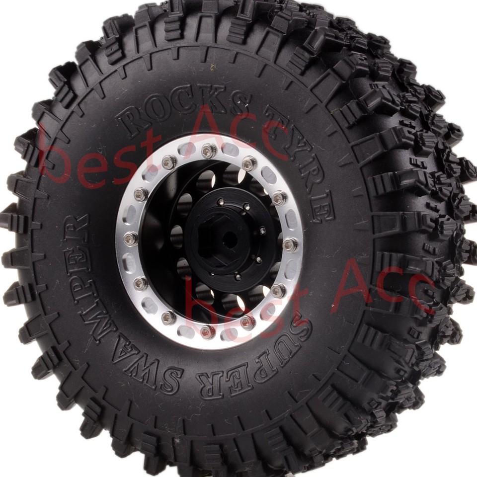 4PCS 1.9" Rock Crawler Metal Wheels Tyre Tire OD:120MM RC 1:10 SCX10 ...