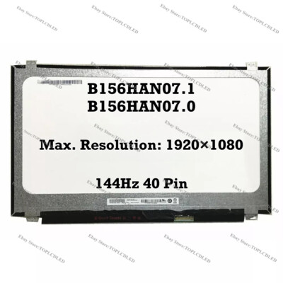 B156HAN07.1 Fit B156HAN07.0 FHD IPS 144Hz LCD Screen eDP 40 Pin 72% ...