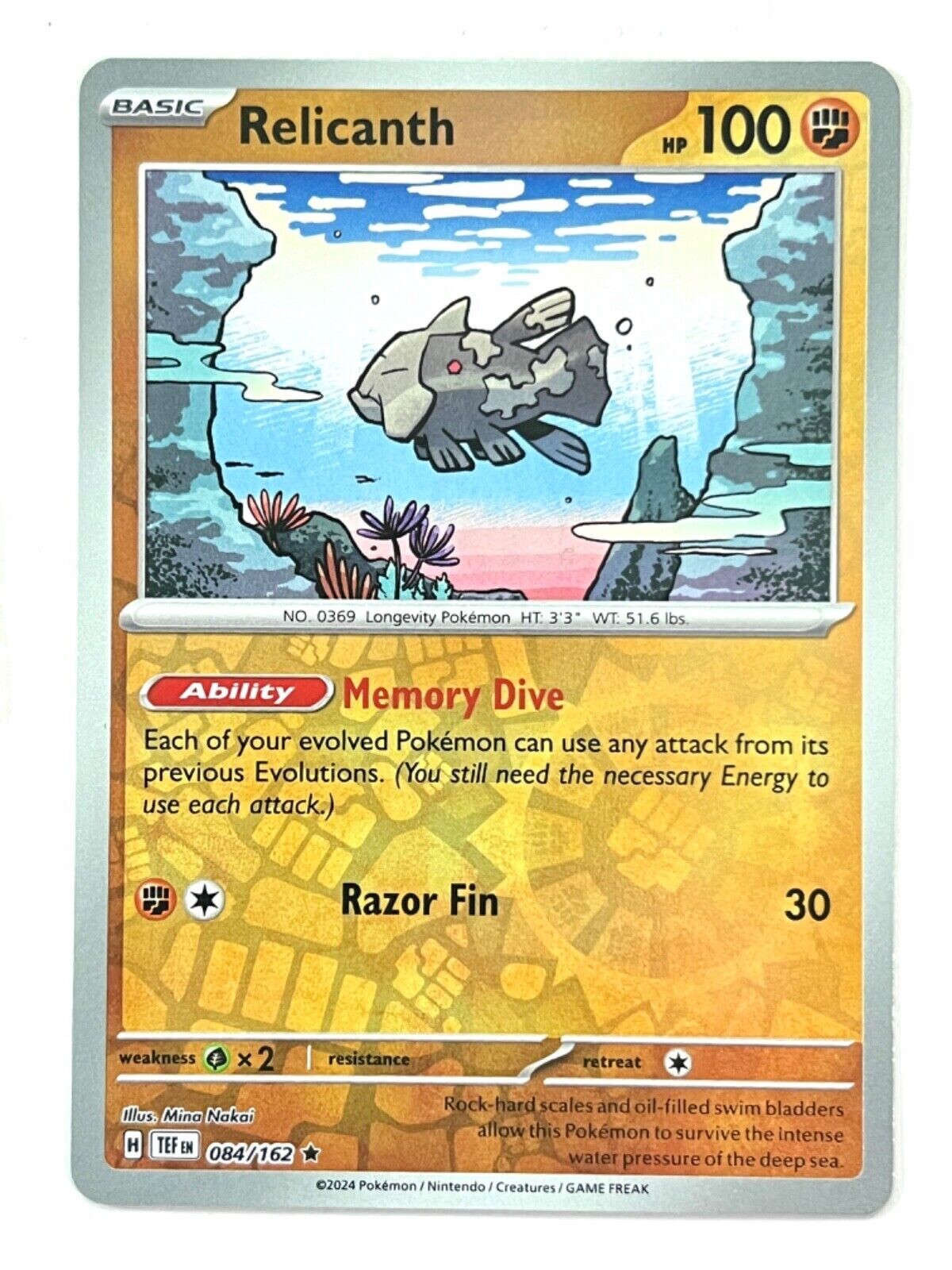 Pokemon - Relicanth - 084/162 - Reverse Holo Rare - Temporal Forces ...