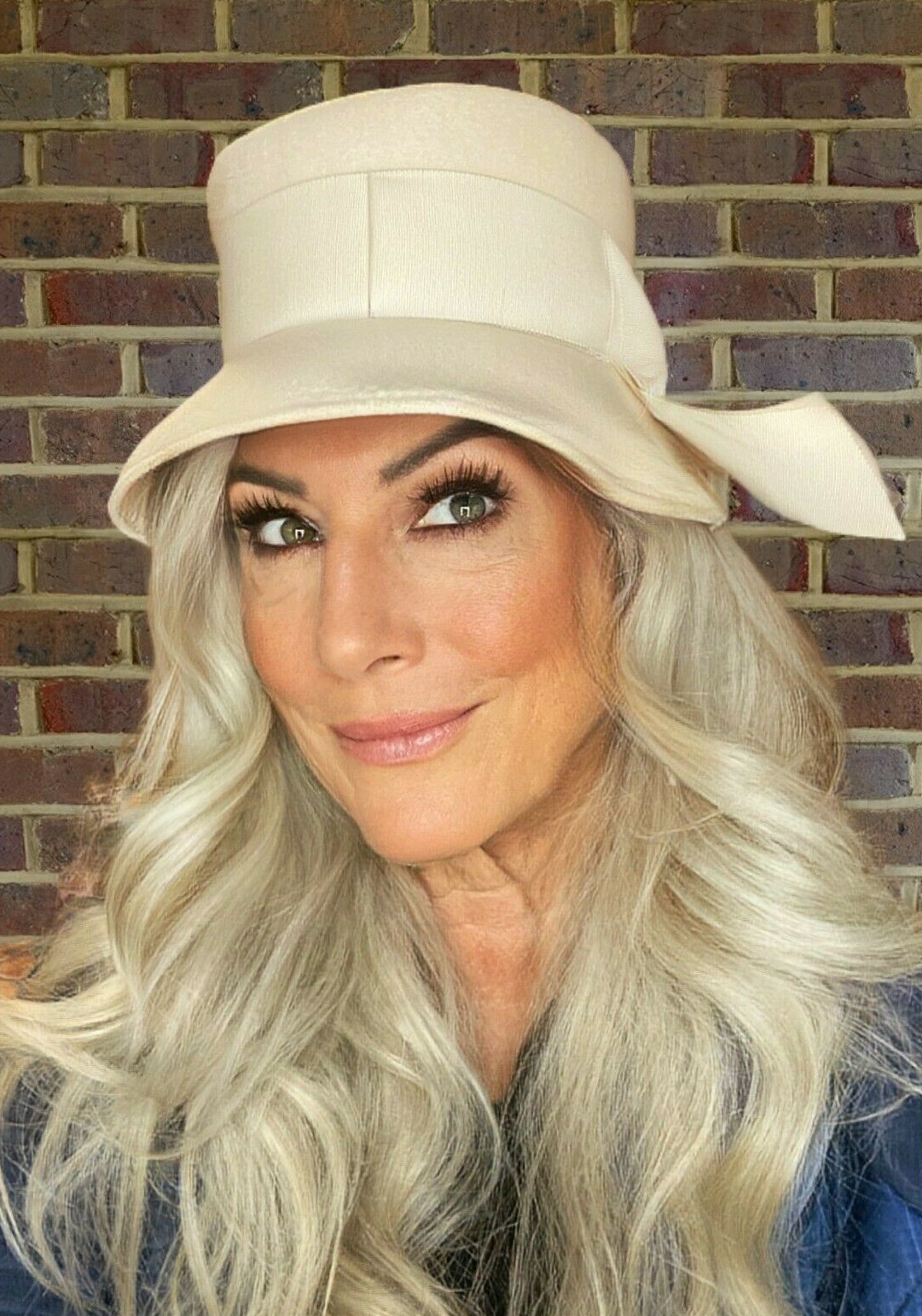 vtg RETRO Caroline Ivory Bucket Hat 1960s Mod Wool He… - Gem