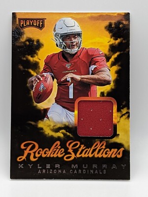 KYLER MURRAY 2019 PLAYOFF "ROOKIE STALLIONS" #1 CARDS WORN JERSEY PATCH ...