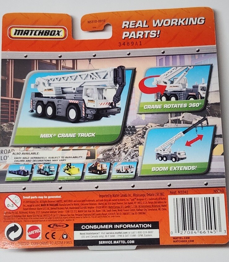 Matchbox Real Working Rigs MBX RANEC Mobile Crane New | eBay