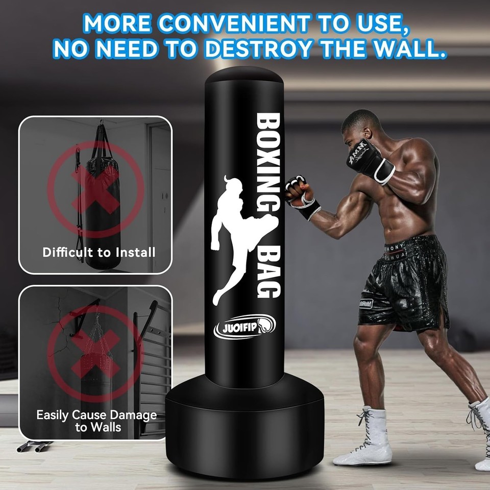 Heavy Punching Bag Boxing Free Standing Fitness MMA Fitness Training ...