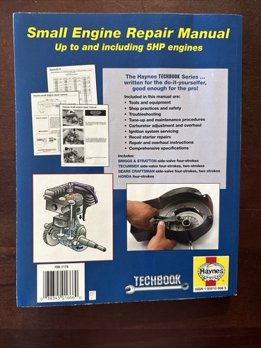 Nice! Haynes Repair Manual Small Engine Repair up to 5 HP Engines Do It ...