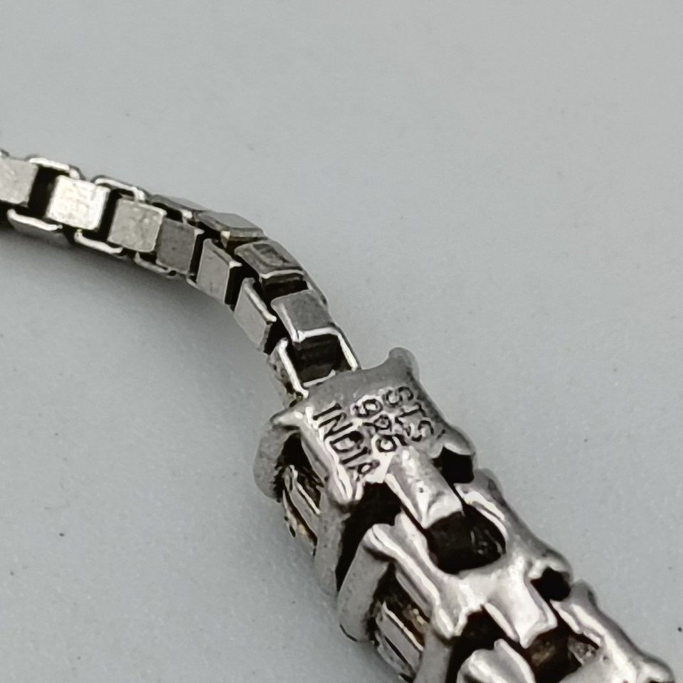 Chuck Clemency STS Sterling Silver 925 Diamond Tennis Slider Bracelet ...