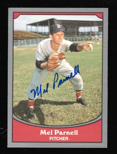 1990 Pacific Baseball Legends Mel Parnell Autographed Card #98 Boston ...