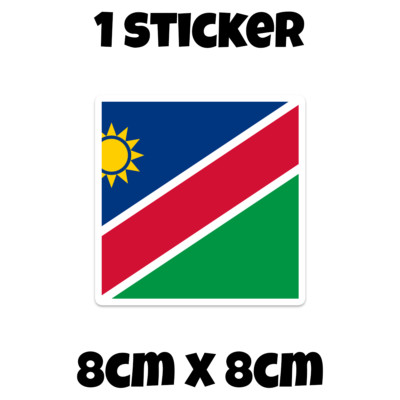 Namibia Flag Square Decal Vinyl Sticker 8cm x 8cm | eBay Australia
