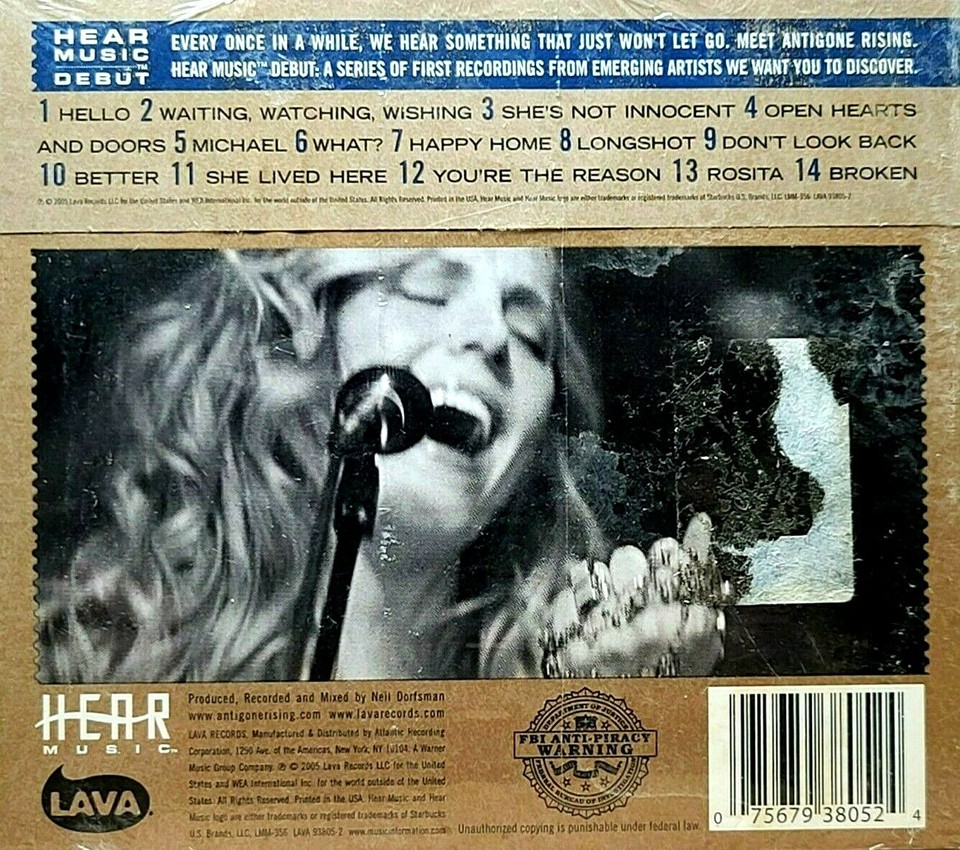 Antigone Rising : From The Ground Up CD 2005 BRAND NEW / FACTORY SEALED ...