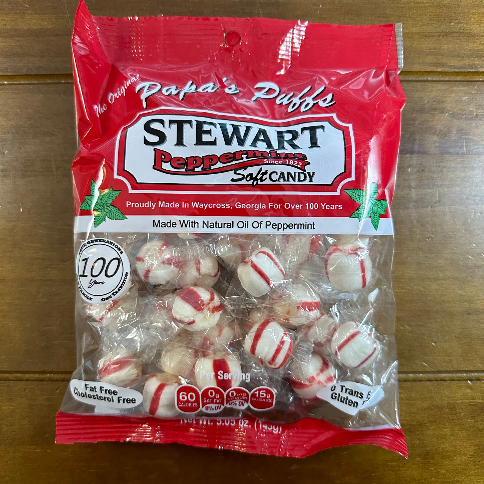 4 Bags Stewart Papas Puffs Peppermint Flavored Soft Puff Candy 5.05 Oz ...