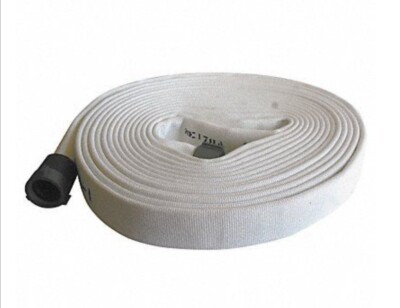 JAFLINE G51H2LNW50N Fire Hose,50 ft,White,Polyester 53KA95 Attack Line ...