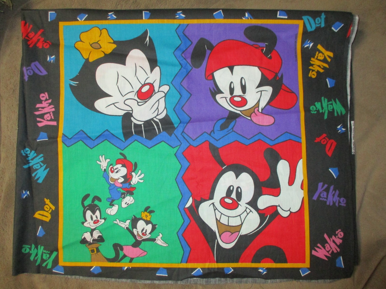 1/2 yd ~ Vintage Animaniacs cartoon print Cotton Fabric ~2 panels | eBay