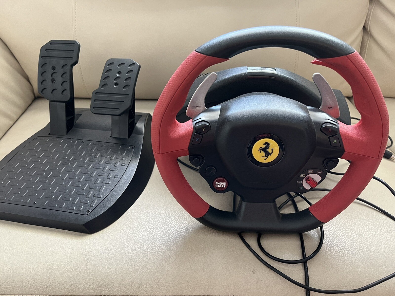 Thrustmaster Steering Wheel Xbox One Ferrari 458 Spider Racing Pedals ...