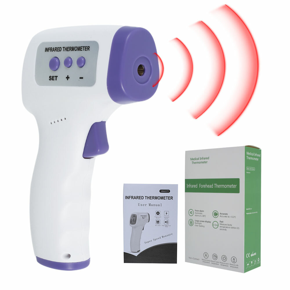 Infrared Digital IR Thermometer Forehead Ear Non-contact Body ...